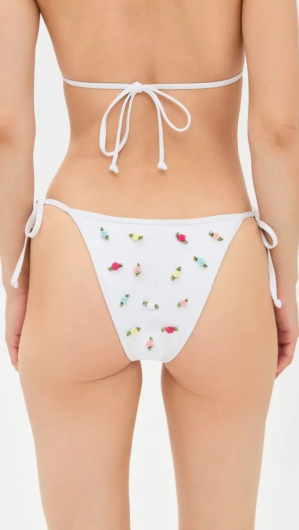 L*Space Levy Bitsy Bikini Bottoms - White