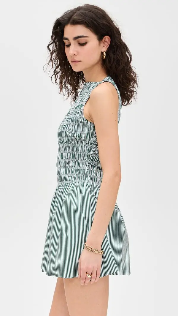 Noa Mini Dress - Green Stripe