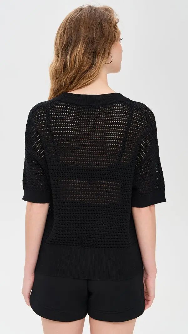 Varley Callie Knit Top - Black