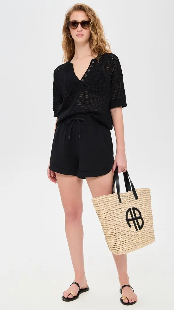 Varley Callie Knit Top - Black