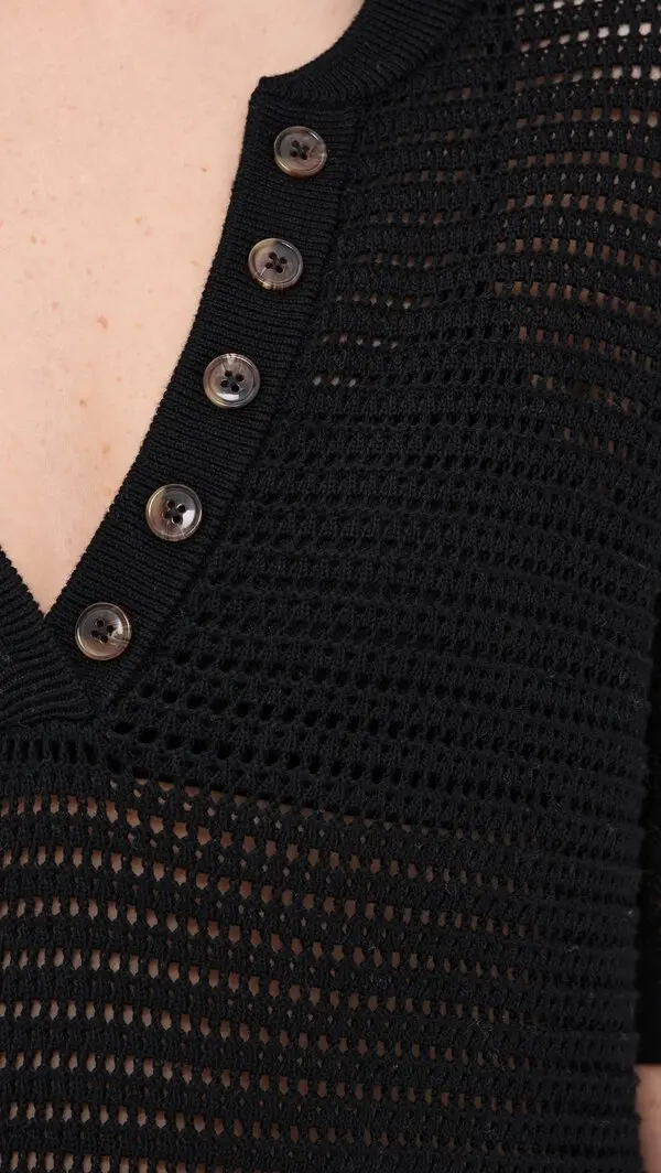 Varley Callie Knit Top - Black