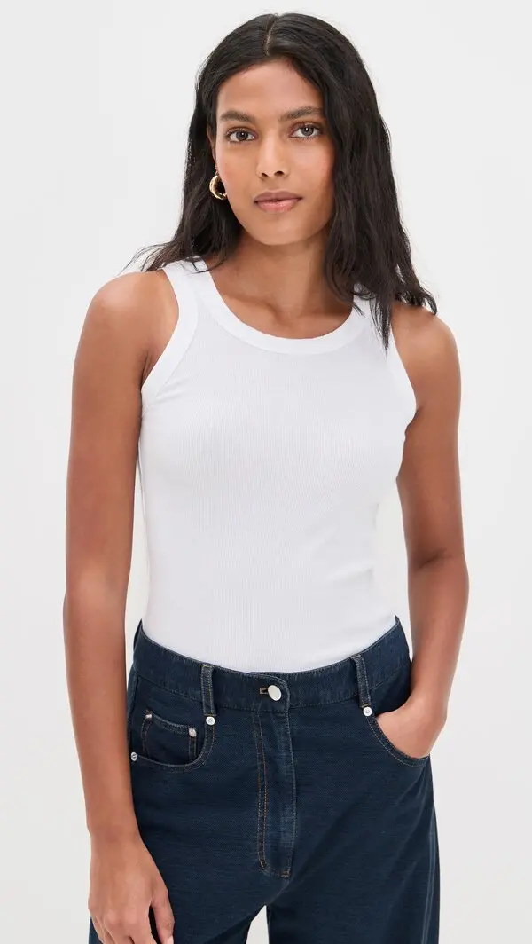 PERFECTWHITETEE Elle Rib Tank - White
