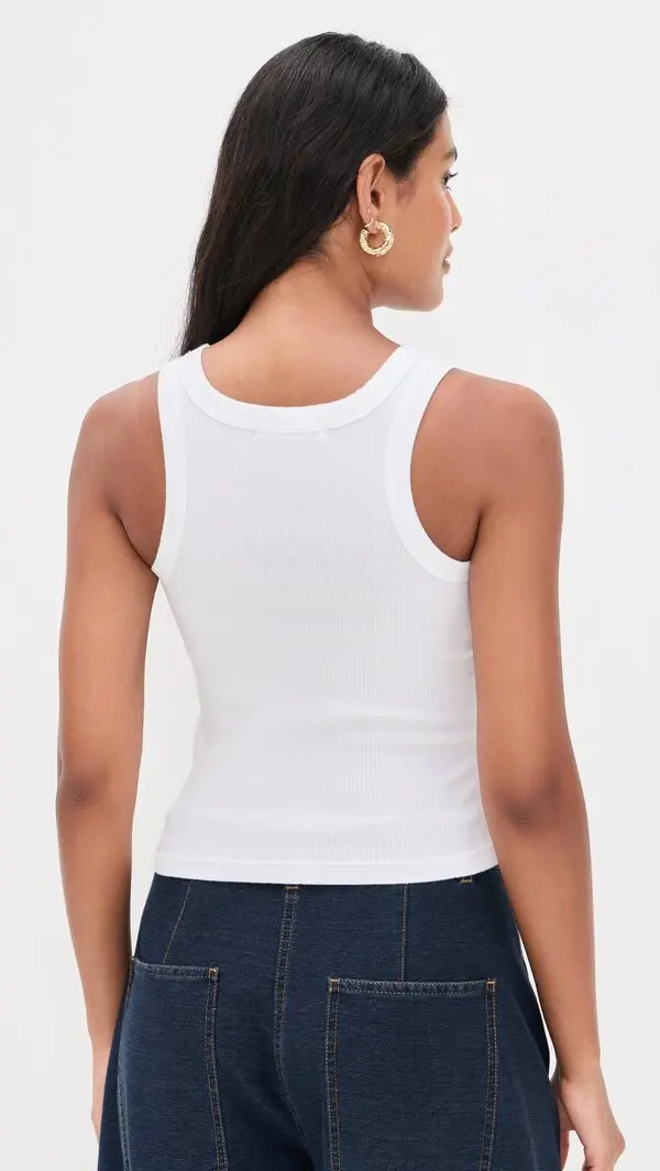 PERFECTWHITETEE Elle Rib Tank - White