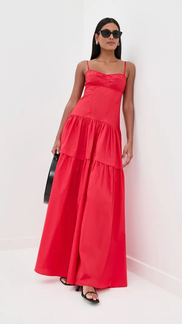 Anna October Yulitta Maxi Dress In Red - 40% Off | Editorialist