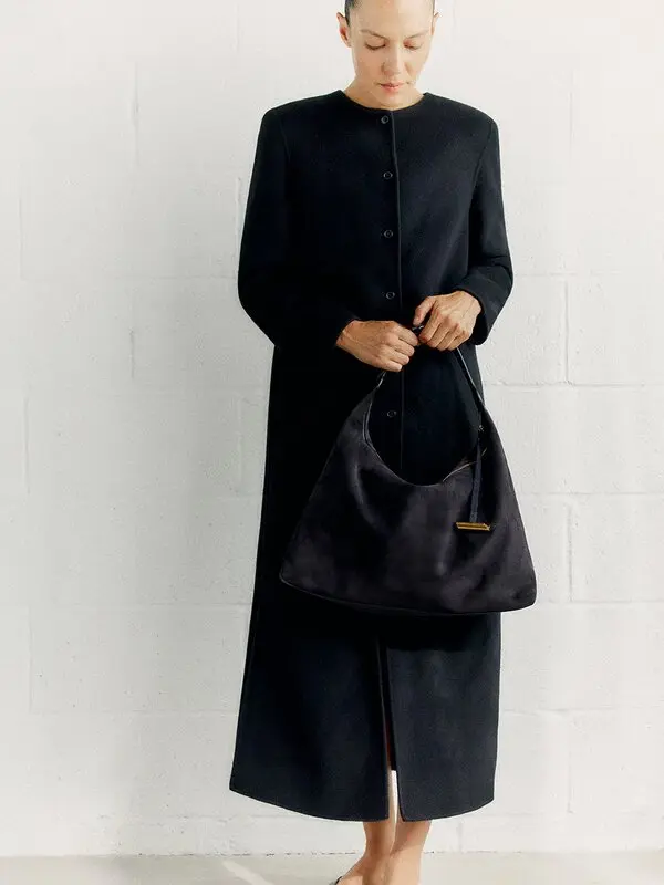 LIFFNER Pillow Hobo Bag Suede - Black