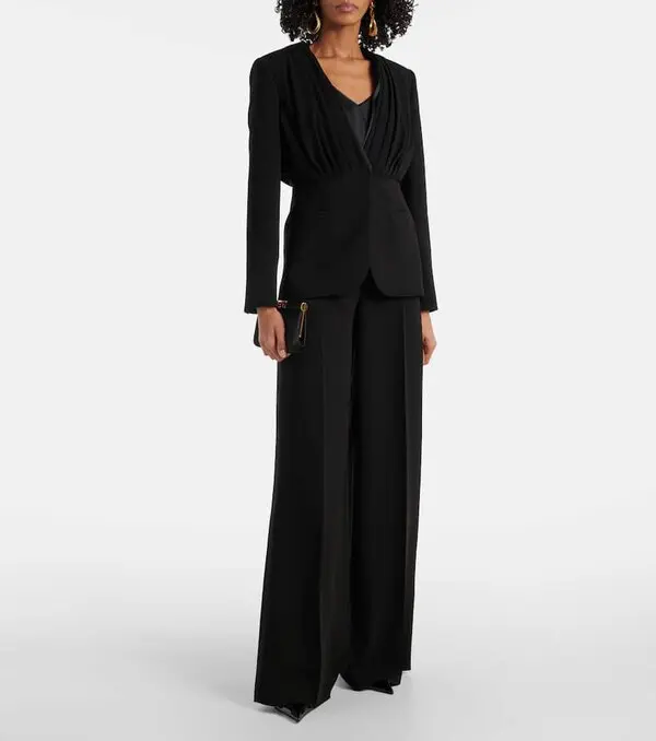 Max Mara Gradi Draped Crêpe Jacket