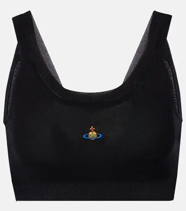 VIVIENNE WESTWOOD Bea Cotton Bra Top - Black