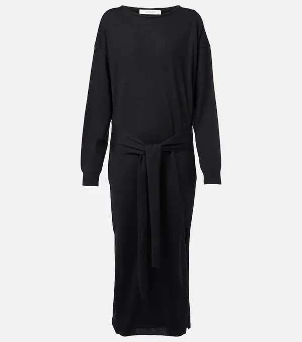 LEMAIRE Belted Sweater Dress - Black