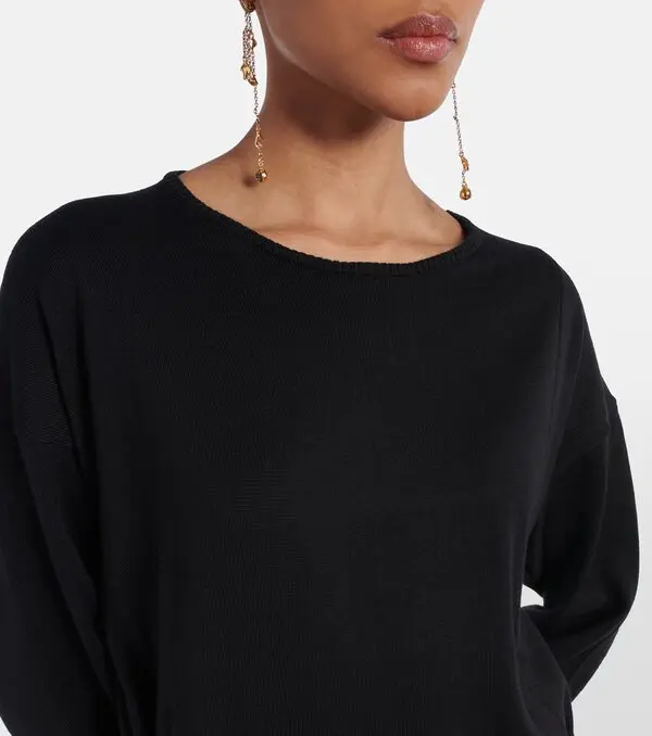LEMAIRE Belted Sweater Dress - Black