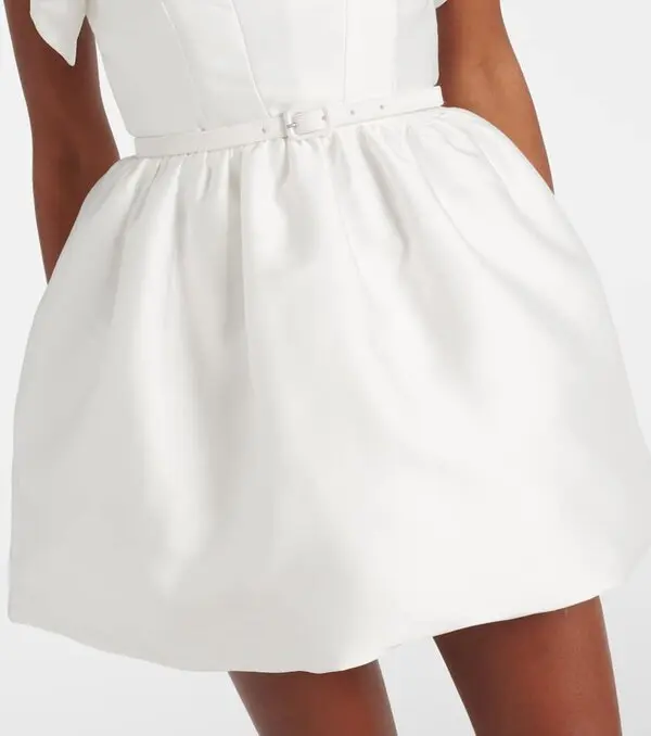 Roland Mouret Ruffled Draped Strapless Minidress - White