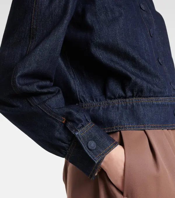 Dries Van Noten Cropped Denim Jacket - Blue