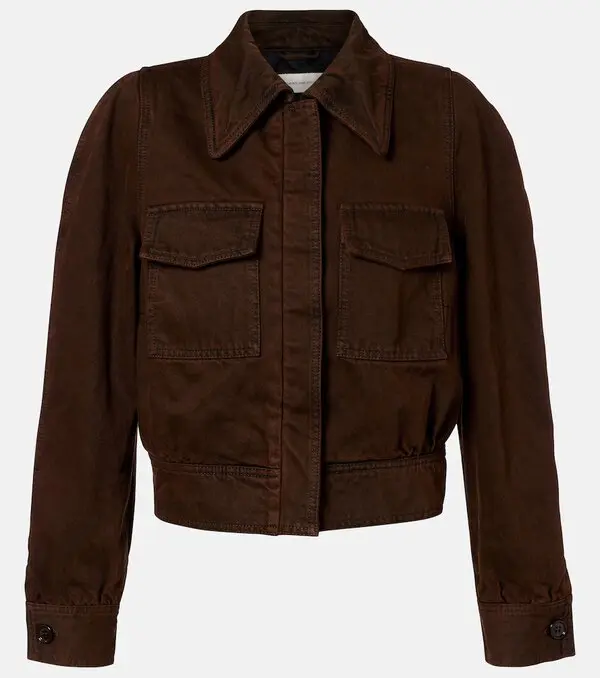 Dries Van Noten Cropped Denim Jacket - Brown