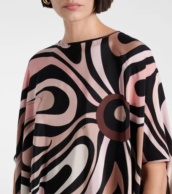 Emilio Pucci Marmo Caped Minidress - Beige