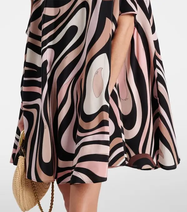 Emilio Pucci Marmo Caped Minidress - Beige