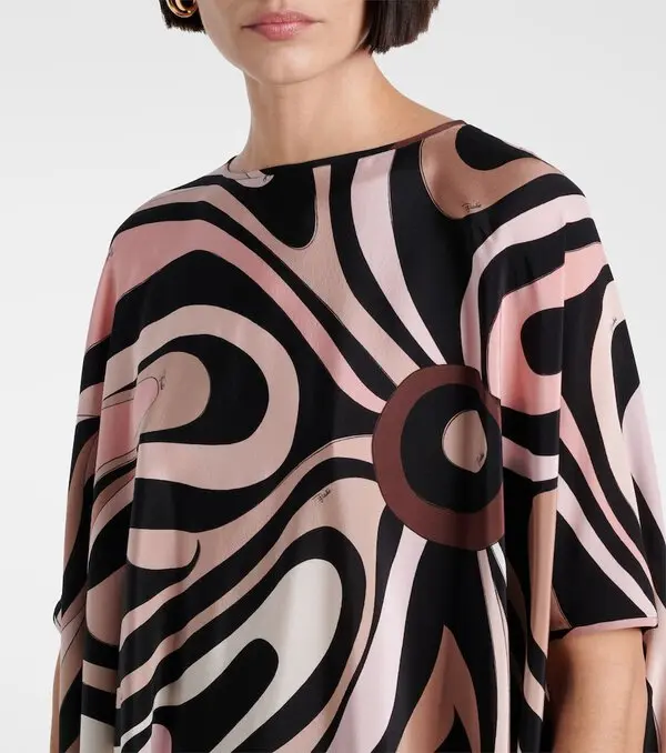 Emilio Pucci Marmo Caped Minidress - Beige