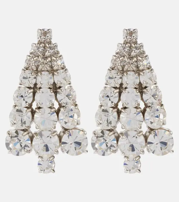 JIL SANDER Crystal-embellished Earrings - Silver