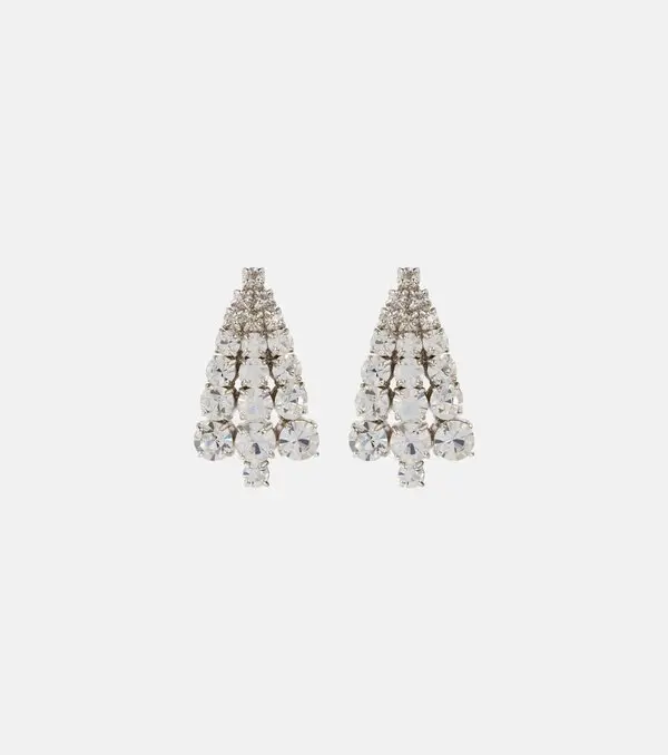 JIL SANDER Crystal-embellished Earrings - Silver