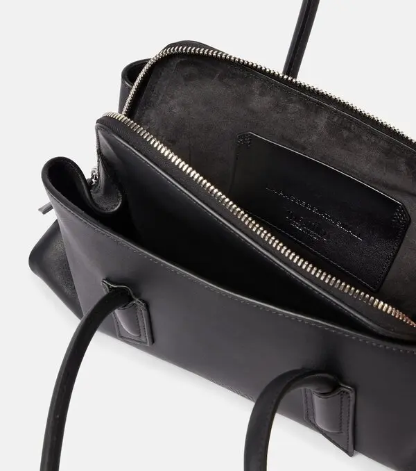 Attico Small Leather Tote Bag - Black