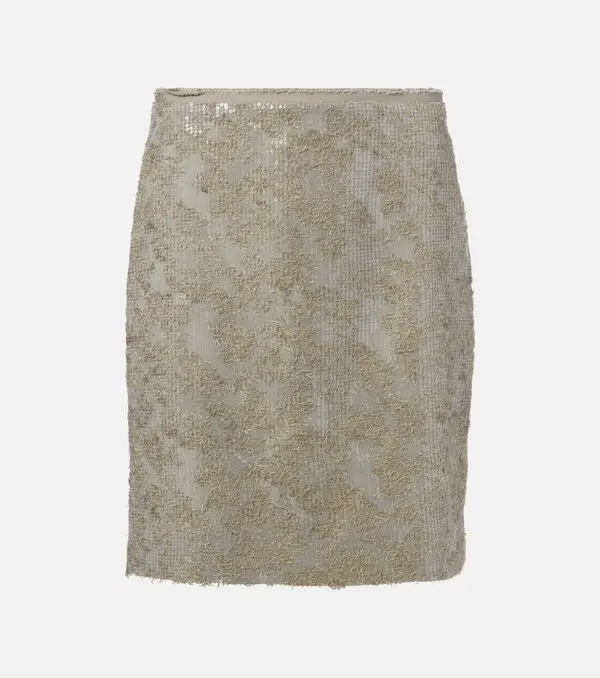 Dorothee Schumacher Sequined Pencil Midi Skirt - Grey