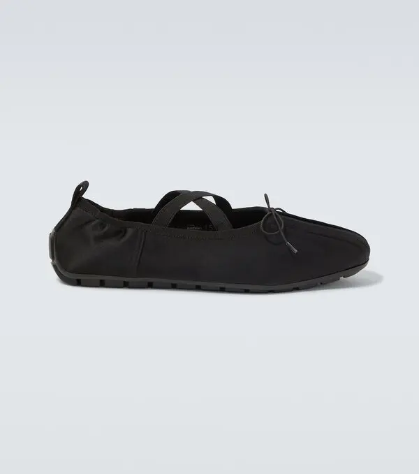 Simone Rocha Grip Satin Ballet Flats