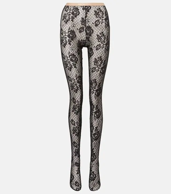 Valentino Garavani Lace Tights - Black
