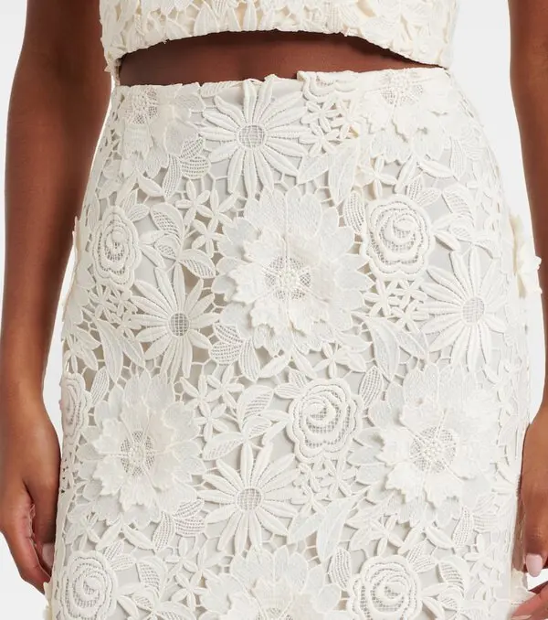 ROTATE BY BIRGER CHRISTENSEN Bridal Lace Pencil Skirt