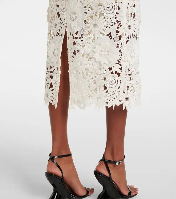 ROTATE BY BIRGER CHRISTENSEN Bridal Lace Pencil Skirt