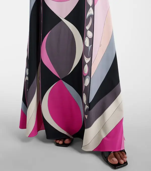 Emilio Pucci Marmo Printed Maxi Skirt - Black