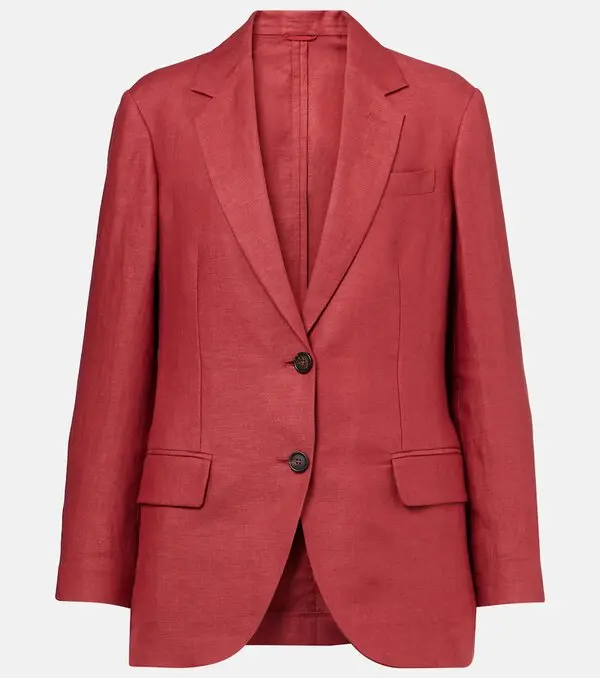 Brunello Cucinelli Hemp And Linen Gabardine Blazer