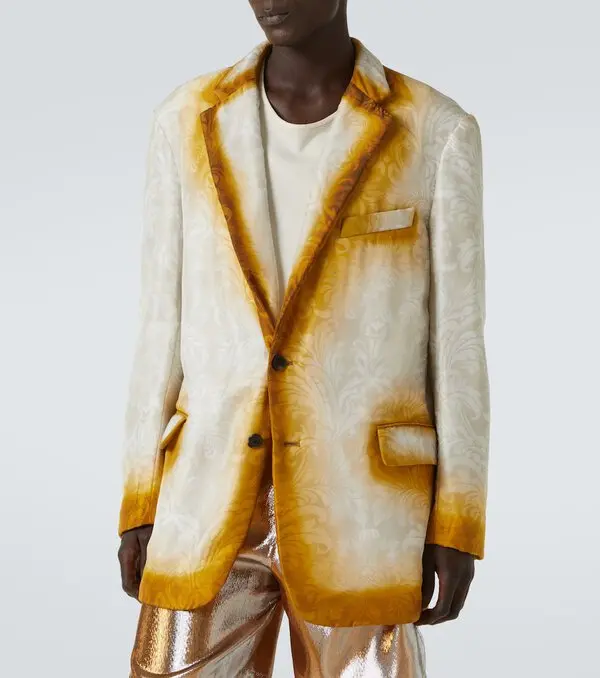 Dries Van Noten Silk Jacquard Blazer