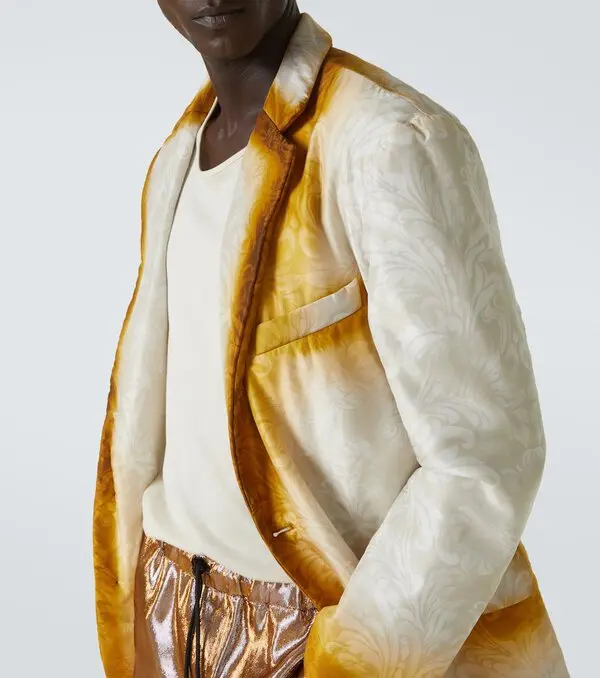 Dries Van Noten Silk Jacquard Blazer