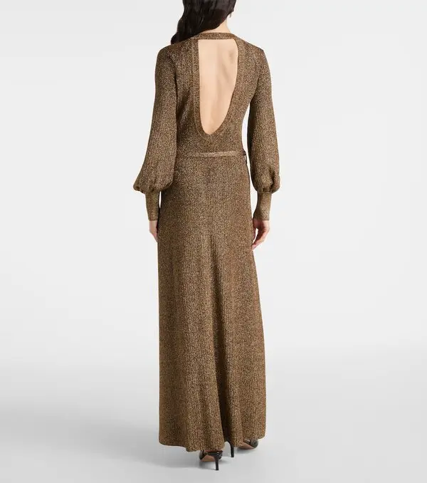 TOM FORD Open-back Maxi Dress - Metallic