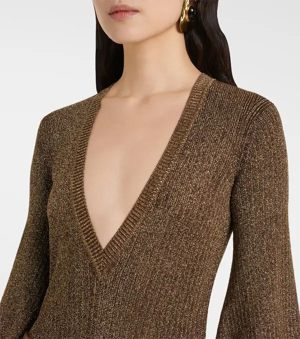 TOM FORD Open-back Maxi Dress - Metallic