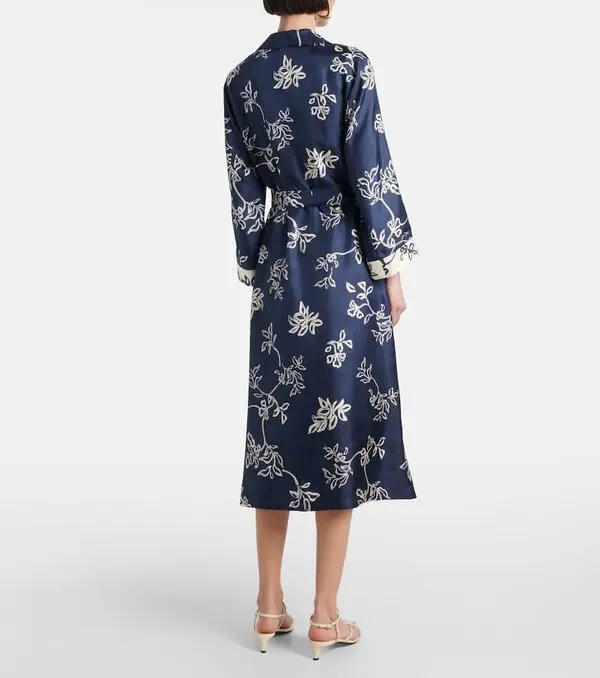 Max Mara Timeo Printed Twill Wrap Dress