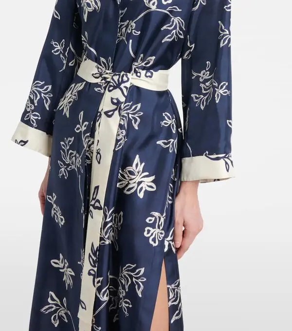 Max Mara Timeo Printed Twill Wrap Dress