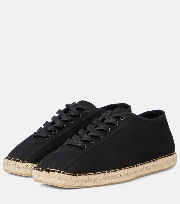 LEMAIRE Linoleum Lace-up Espadrilles - Black