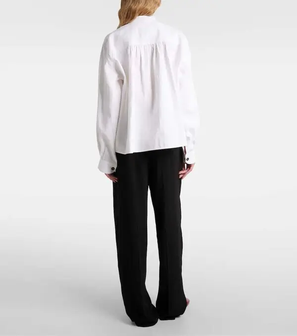 JIL SANDER Plissé Linen Shirt