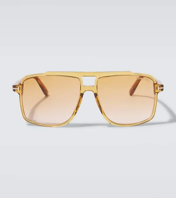 TOM FORD Kemp Aviator Sunglasses - Yellow