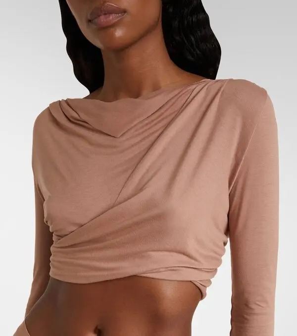 Rick Owens Jade Jersey Crop Top