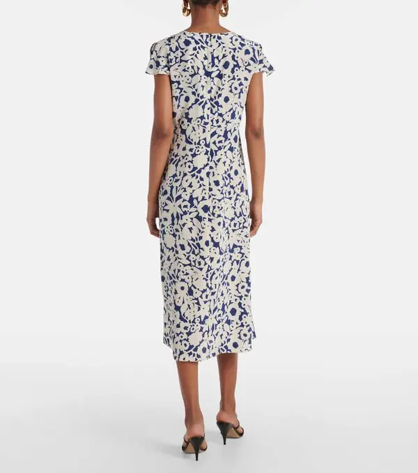 Max Mara Gisella Silk Crêpe De Chine Midi Dress