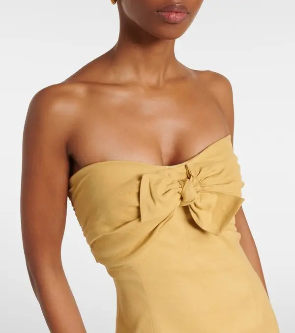 Tove Rahel Linen And Cotton-blend Maxi Dress - Beige