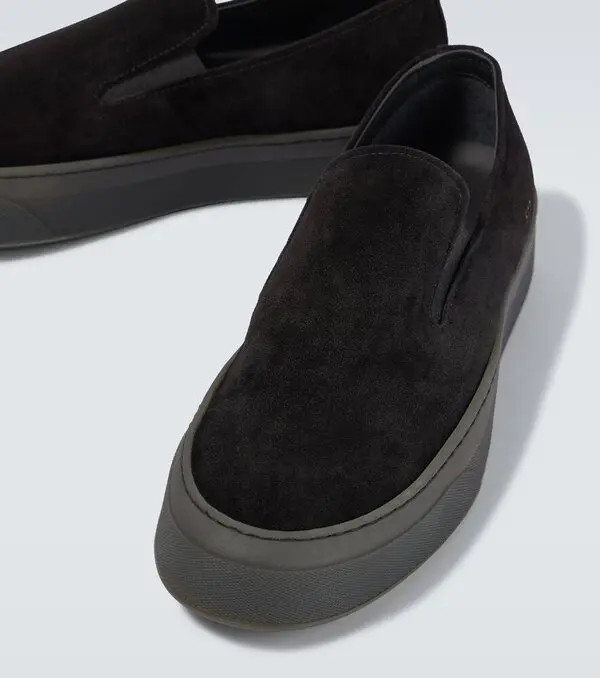 COMMON PROJECTS Suede Slip-on Sneakers - Black