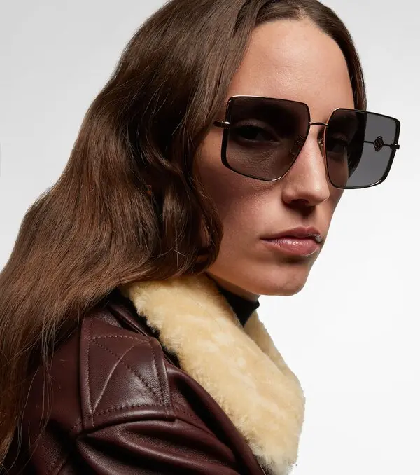 Fendi Square Frame Sunglasses - Gold