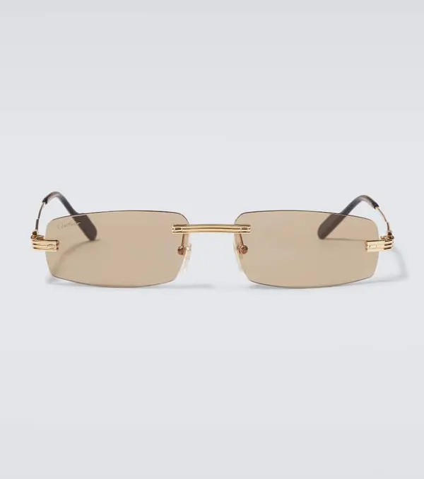CARTIER Rectangular Sunglasses - Brown