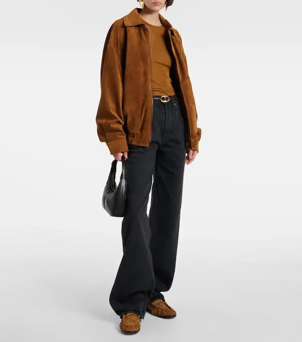 Saint Laurent Le Loafer Suede Penny Loafers - Brown
