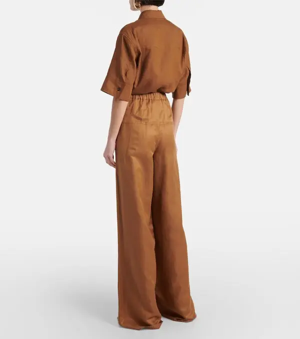 Max Mara Onore Wide-leg Pants - Brown