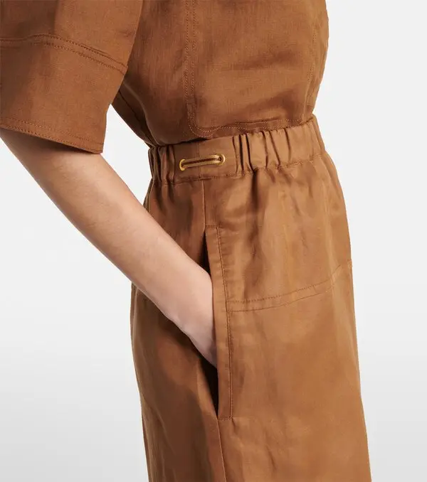 Max Mara Onore Wide-leg Pants - Brown