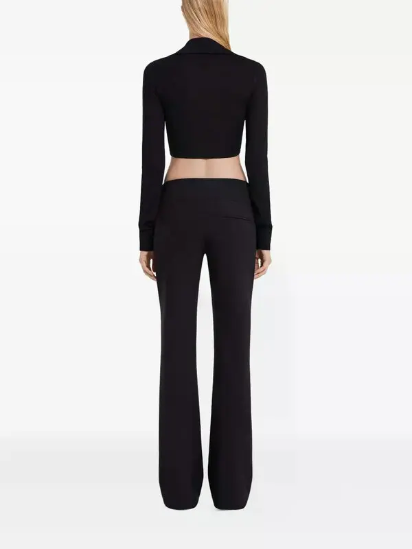 COURREGES Twist-detail Cropped Polo Jumper