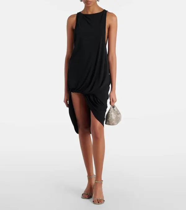 Jacquemus Peplo Draped Jersey Midi Dress