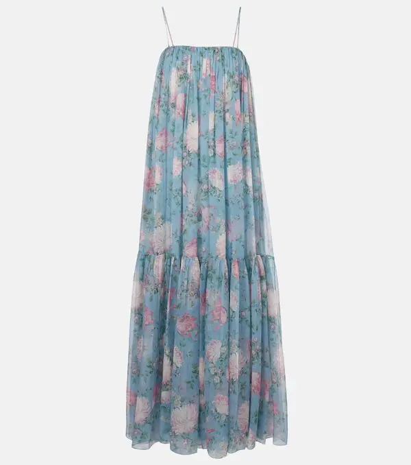Chloé Floral Silk Muslin Maxi Dress